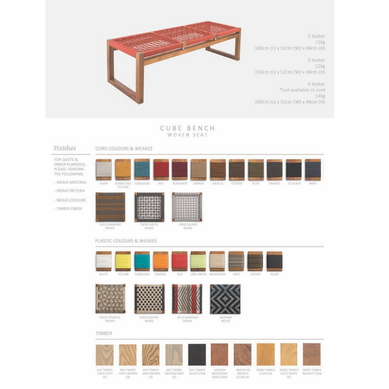 Cube Bench 4 Seat